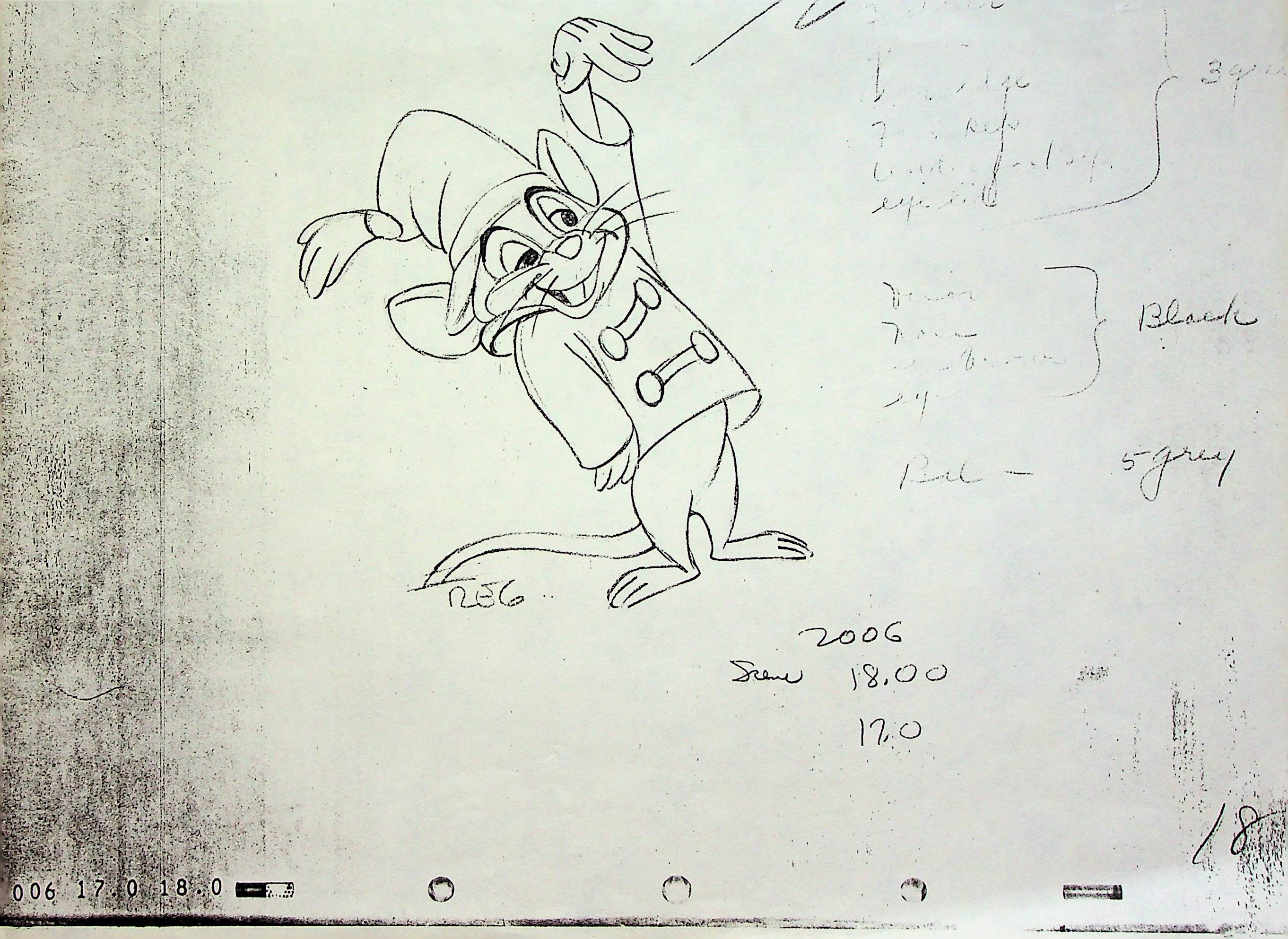 Dumbo 1941 Production Animation Model Pencil Copy - Timothy Q. Mouse ...