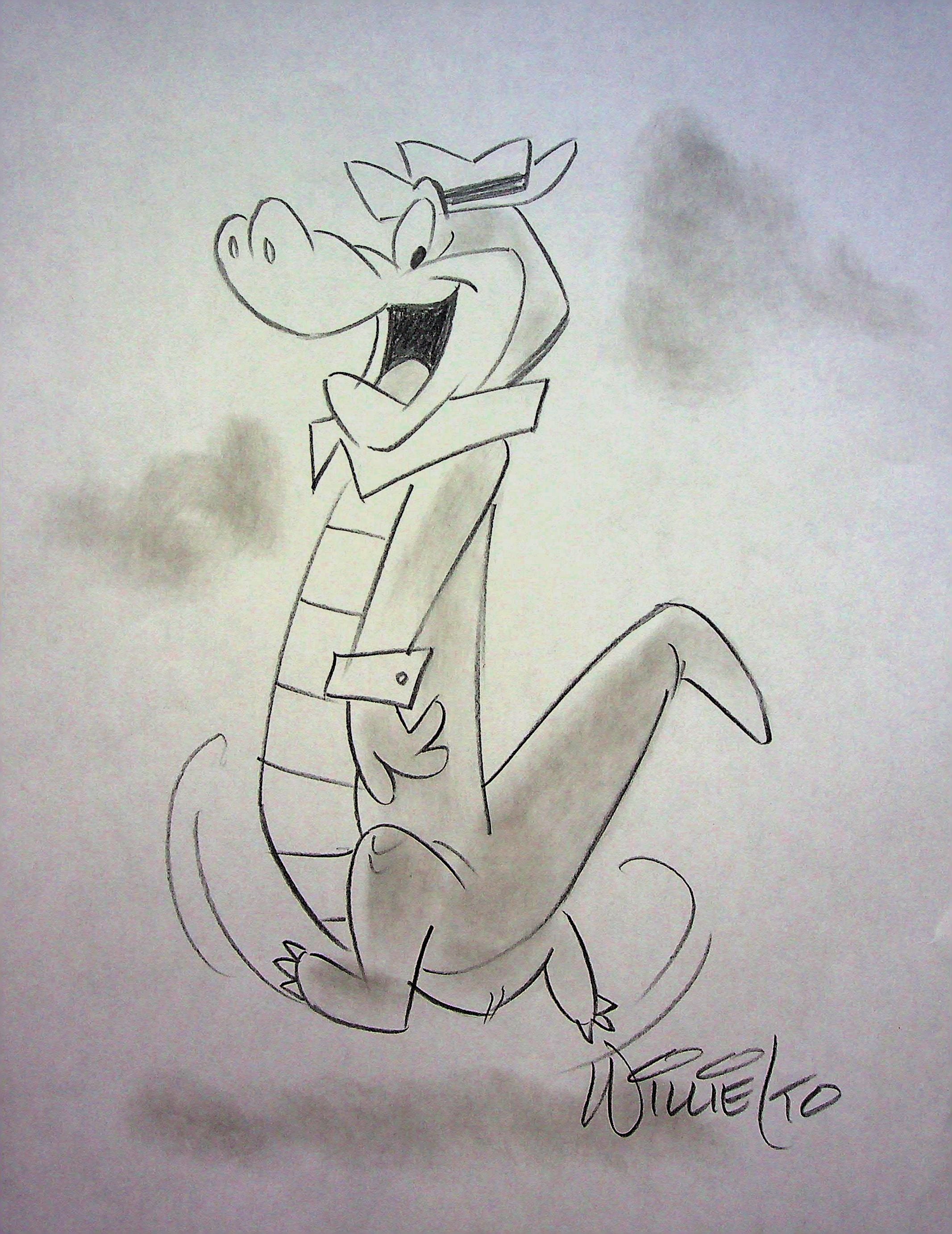 WALLY GATOR Willie Ito Signed Hand Drawn Pencil Animation Art 8"x11 ...