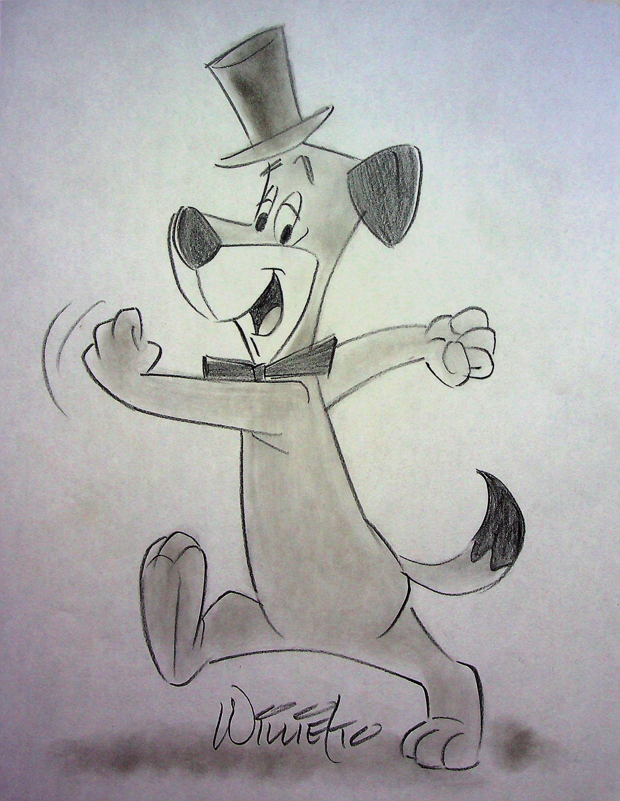 HUCKLEBERRY HOUND Willie Ito Signed Hand Drawn Pencil Animation Art 8 ...
