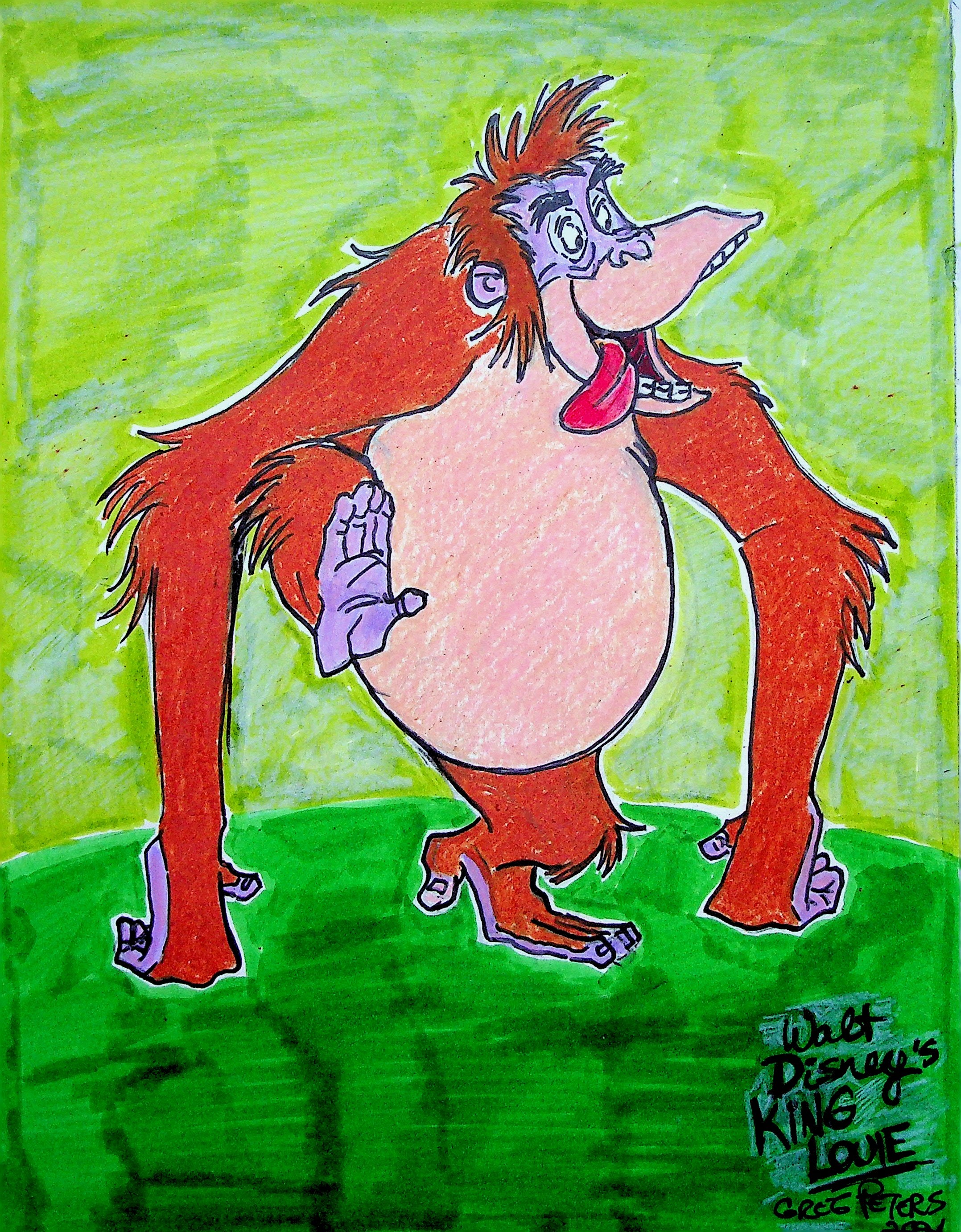 Greg Peters Signed LOUIE - JUNGLE BOOK Hand Painted Animation Art – Pop ...