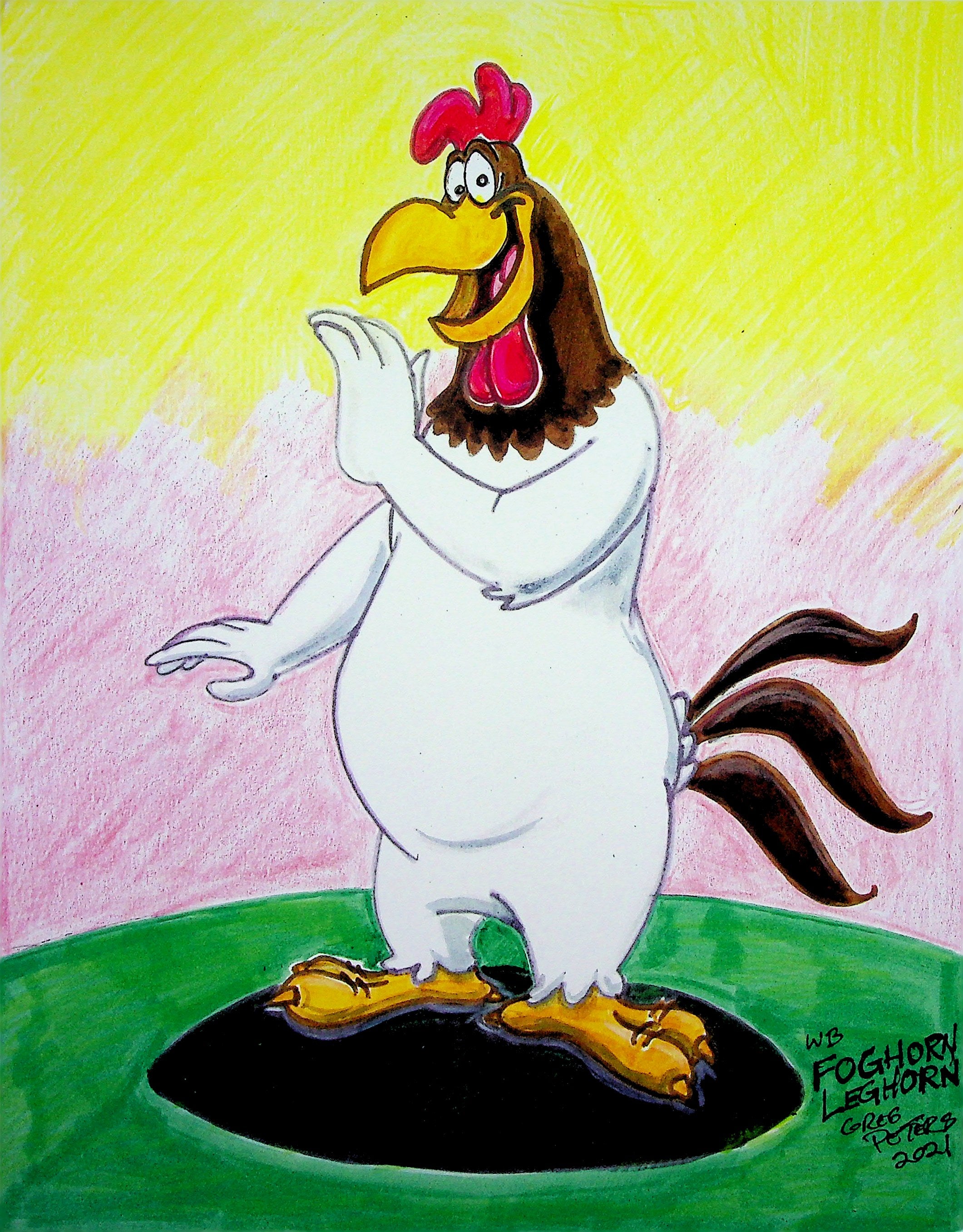 Greg Peters Signed FOGHORN LEGHORNHand Painted Animation Art – Pop-King